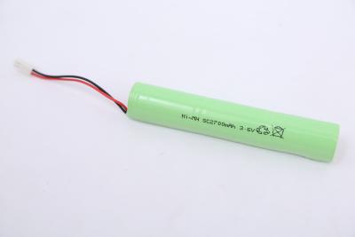 China 2700mAh 3.6V NImh Emergency Light Battery For High Energy Density for sale