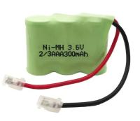 China 2/3AAA 3.6V 300mAh Ni Mh Rechargeable Battery Packs 500Cycles for sale