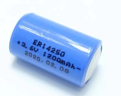 China 1/2 AA 3.6 V Lithium Thionyl Chloride Battery Er14250 1200mAh Maintenance Free for sale