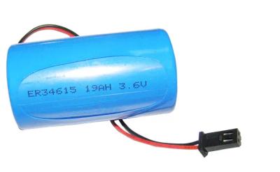 China High Power 3.6V Cylindrical Li SOCl2 Battery ER34615 19000mAh Eco Friendly for sale
