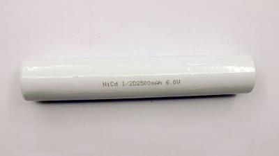 China NiCd 6.0V 1/2D 2500mAh Rechargeable Flashlight Battery High Cap for sale