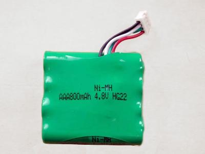 China AAA800mAh Nimh Battery Packs 4.8V 500 Cycles Cycle Life For Medical Device for sale