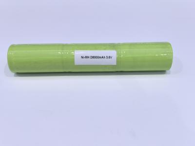 China Rechargeable Ni-MH D-Cell Battery Pack, 3.6V High Capacity 8000mAh for Long Runtime for sale