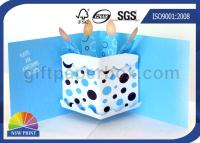 China Pop Up Birthday Cake Custom Greeting Cards , Printable Greeting Cards for sale