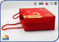 China Pantone Color Printed Paper Gift Bag Gold Stamping With Handle for sale