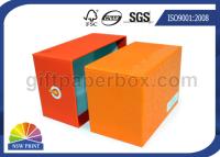 China Fashion 2 Piece Full Color Printed Setup Boxes Jewelry Gift Box Orange for sale
