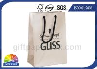 China Costume Custom Paper Shopping Bags With Cotton Grosgrain Handle for sale
