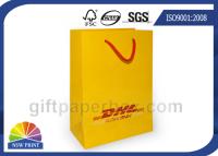 China Costume Custom Paper Shopping Bags With Cotton Grosgrain Handle for sale