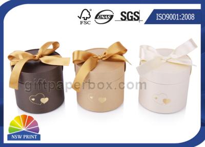 China ISO Customized Cardboard Packaging Tubes Ribbon Bowknot Paper Can for sale