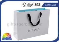 China Grosgrain / Cotton Handle Shopping Paper Bags For Retail Promotion for sale