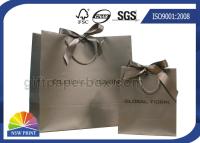 China Branding Brown Kraft Paper Bags Customized Paper Shopping Bags With Cotton Handle for sale