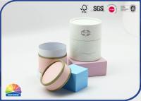 China Earth Friendly 4C Printed Candle Packaging Round Cylinder Tube Customized Logo Box for sale