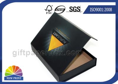China Matte Black Hinged Lid Gift Box Paper Packaging Box Customized Glossy for sale