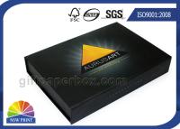 China Matte Black Hinged Lid Gift Box Paper Packaging Box Customized Glossy for sale
