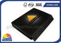 China Matte Black Hinged Lid Gift Box Paper Packaging Box Customized Glossy for sale