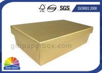 China Gold Texture Paper Two Pieces Rigid Set Up Box For Gift Set Promotion for sale