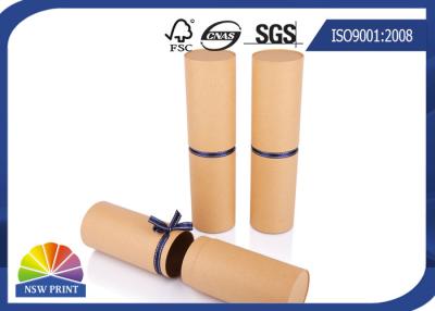 China Small Lovely Cylinder Round Cardboard Gift Box Paper Packaging Tube with Ribbon and Lids for sale