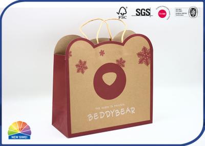 China Recycle Kraft Paper Bags Twisted Handles For Christmas Gift for sale