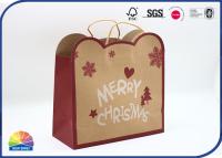 China Recycle Kraft Paper Bags Twisted Handles For Christmas Gift for sale