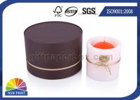 China Candle 4C Printing Kraft Paper Round Cylinder Box Matte Laminate for sale