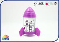 China Plastic Lid And Base Rocket Style Composite Paper Tube Cartoon Cylinder for sale