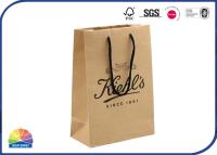 China Customized Logo Kraft Paper Bags With Cotton Handles 180gsm for sale