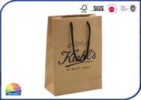 China Customized Logo Kraft Paper Bags With Cotton Handles 180gsm for sale