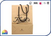 China Customized Logo Kraft Paper Bags With Cotton Handles 180gsm for sale