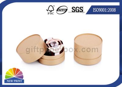 China Watch Jewelry Round Cardboard Packaging Box UV Glosses Embossing for sale