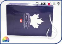 China Customized 4C Printed Paper Shopping Bags Eco Friendly Matte Lamination With Ribbon Handle for sale