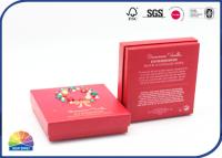 China Acrylic Diamond Decorated Paper Gift Box Gold Stamping CMYK For Christmas Day for sale