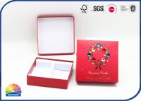 China Acrylic Diamond Decorated Paper Gift Box Gold Stamping CMYK For Christmas Day for sale