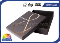 China Large Black Gift Box Cardboard Paper Box for Packing Shoes Flattie for sale