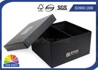 China Large Black Gift Box Cardboard Paper Box for Packing Shoes Flattie for sale