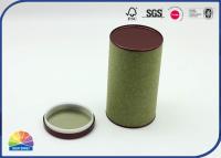 China Reusable Food Grade CMYK Composite Paper Tube Matel Botton For Tea Product for sale