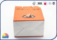 China CMYK Customized 4C Printed Paper Gift Bags Ribbon Handle For Food Product for sale