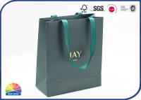 China Ribbon Handle 210gsm Copper Paper Shopping Bags Customized Logo Print for sale