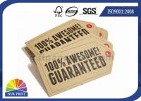 China Kraft Paper Board Packaging Accessories Printed Apparel Hang Tags Swing Tickets for sale