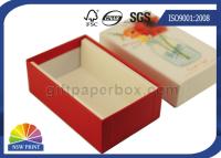 China Flower Decorated Luxury Rigid Gift Box / Cardboard Gift Box For Soap Packaging for sale