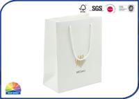 China 210gsm Copper Paper Shopping Bags With Handles Gold Stamping 4C Print for sale