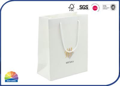 China 210gsm Copper Paper Shopping Bags With Handles Gold Stamping 4C Print for sale