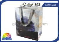 China Personalized 190g White Kraft Paper Shopping Bags Full Color Printing SGS Approval for sale