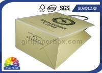 China Custom Brand Printed Shopping Kraft Paper Bags With Twisted Paper Handle for sale
