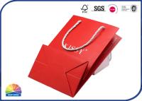 China Luxury Print 250gsm Art Paper Shopping Bags Silver Stamping With Nylon Rope Handles for sale