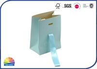 China 190gsm Coated Paper Gift Bag Simple Custom Print With Smooth Ribbon Handle for sale