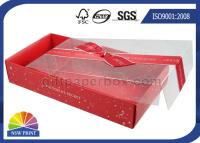 China Custom Sizes Foldable Drawer Paper Box With Imprinted Ribbon Bowknot Decorated for sale