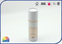 China Slim Rigid Cardboard Paper Packaging Tube With Paper Lid Food Grade Cylinder for sale