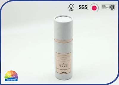 China Slim Rigid Cardboard Paper Packaging Tube With Paper Lid Food Grade Cylinder for sale