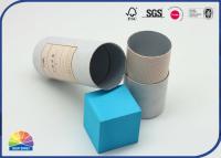 China Slim Rigid Cardboard Paper Packaging Tube With Paper Lid Food Grade Cylinder for sale