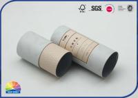 China Slim Rigid Cardboard Paper Packaging Tube With Paper Lid Food Grade Cylinder for sale